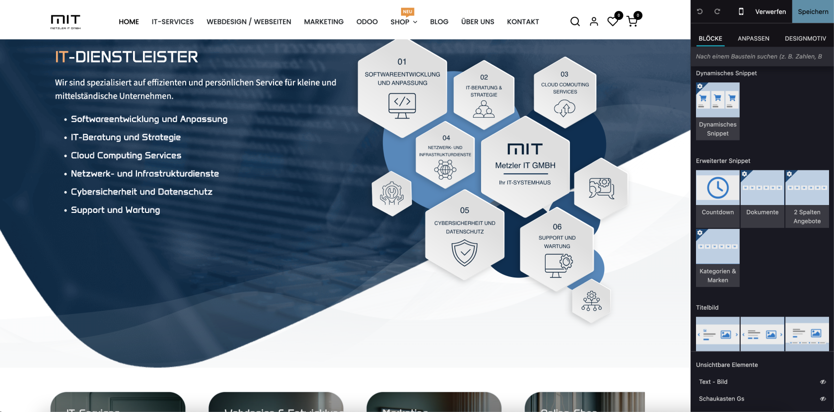 Odoo - CMS für professionelle Webseiten